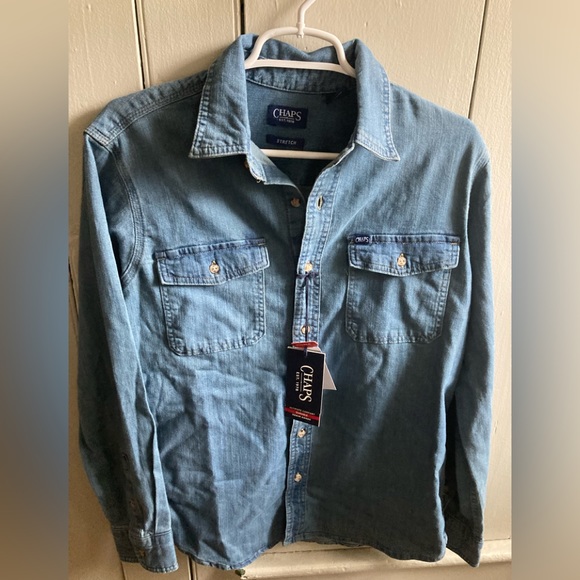 Chaps | Shirts | Mens Chaps Denim Long Sleeve Button Front Shirt ...